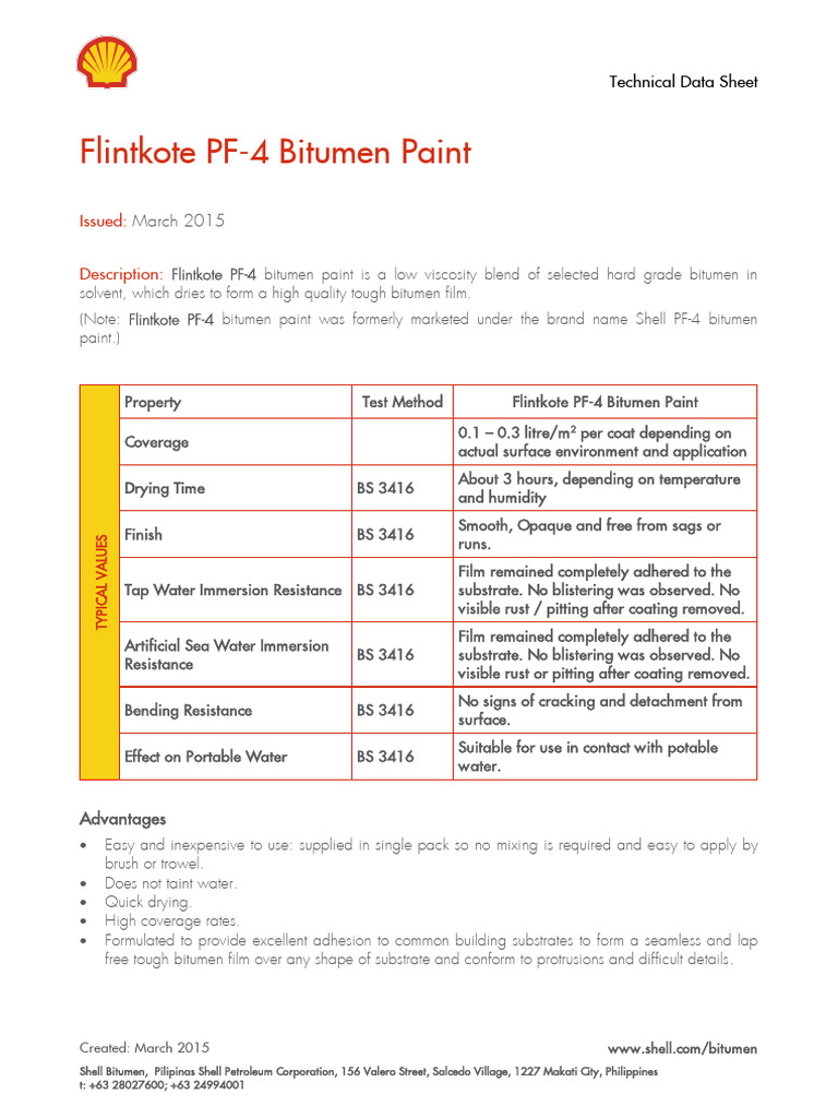 Flintkote PF 4 PH 2 | PDF