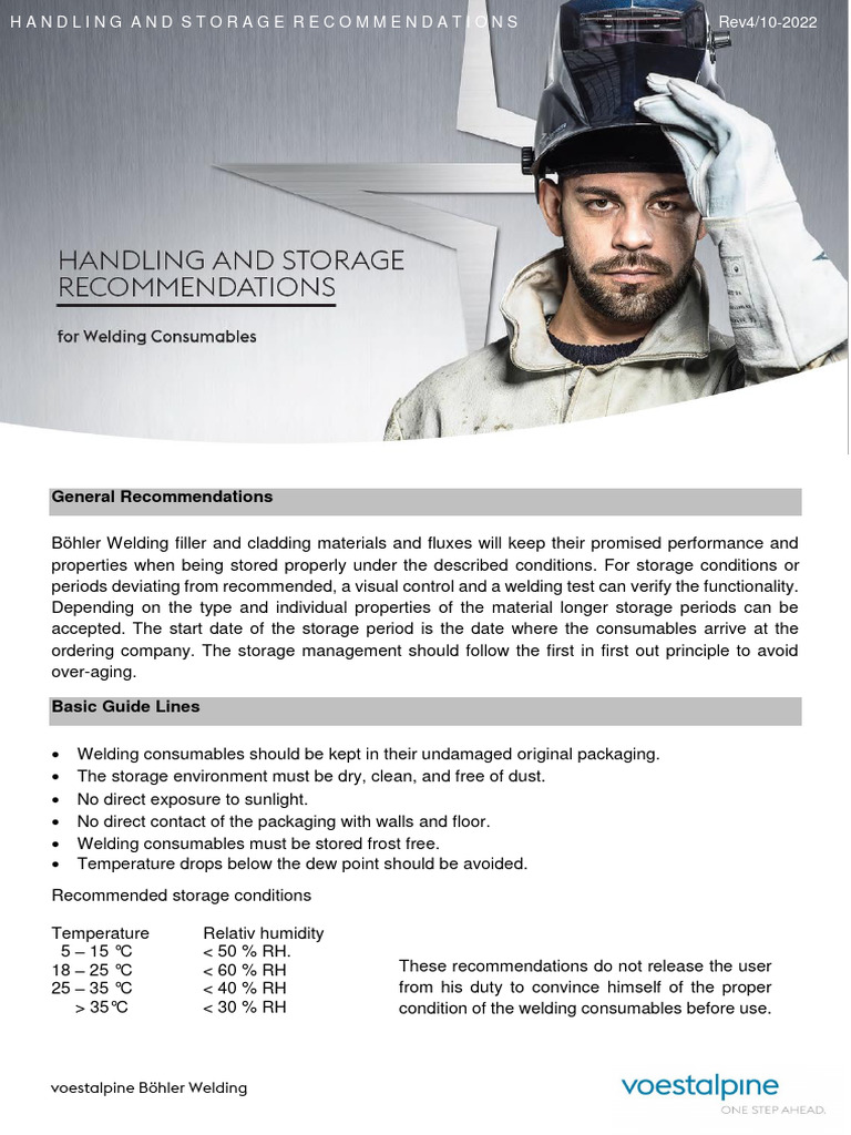 Welding Consumables Storage Guidelines | PDF | Home & Garden | Science ...