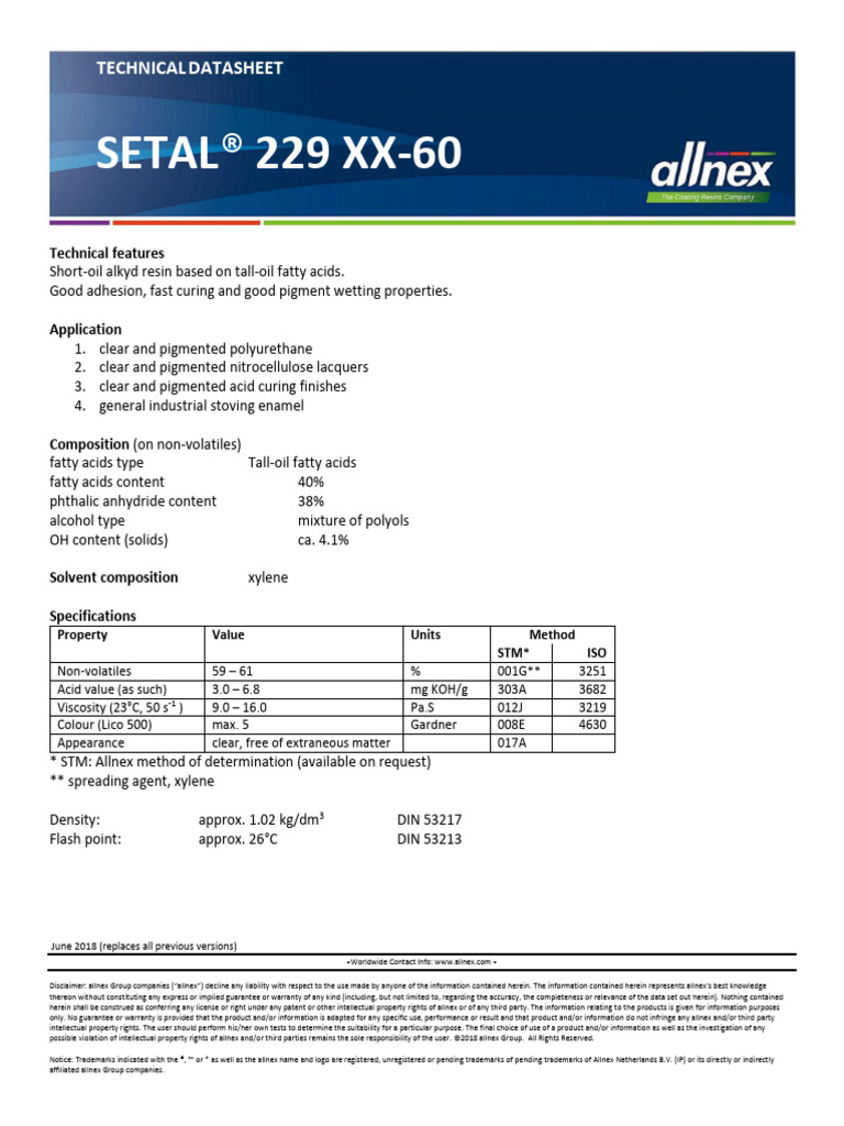 Setal 229 XX 60 | PDF