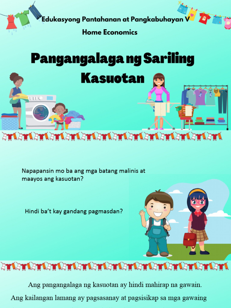 Pangangalaga NG Kasuotan | PDF