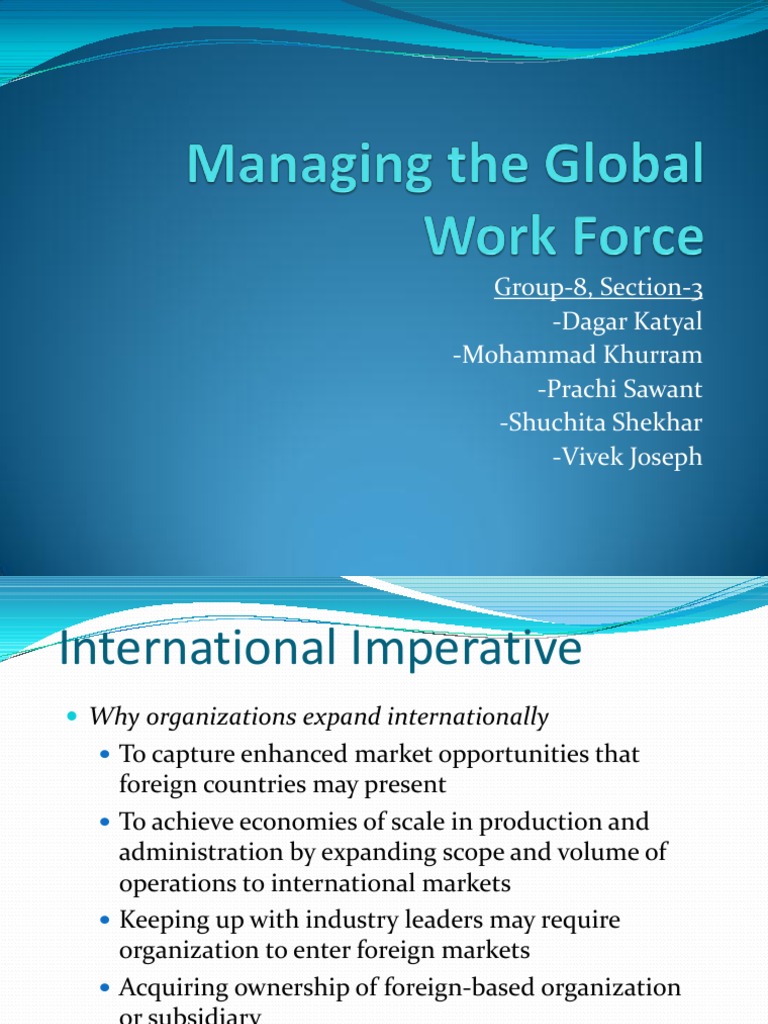 Managing Global Workforce Strategies | PDF | Human Resource Management ...