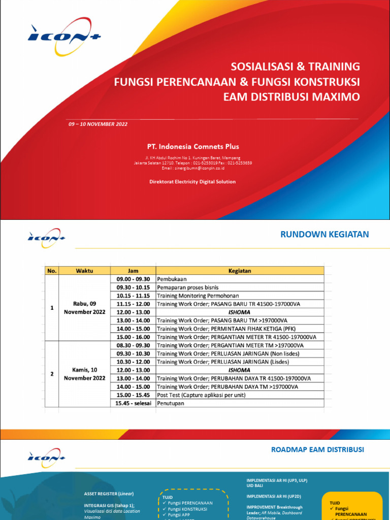 Training EAM Distribusi Fungsi Perencanaan - Konstruksi | PDF