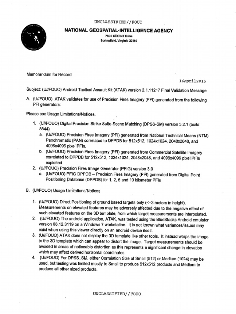 Atak Nga Pfi Validation Mfr | PDF