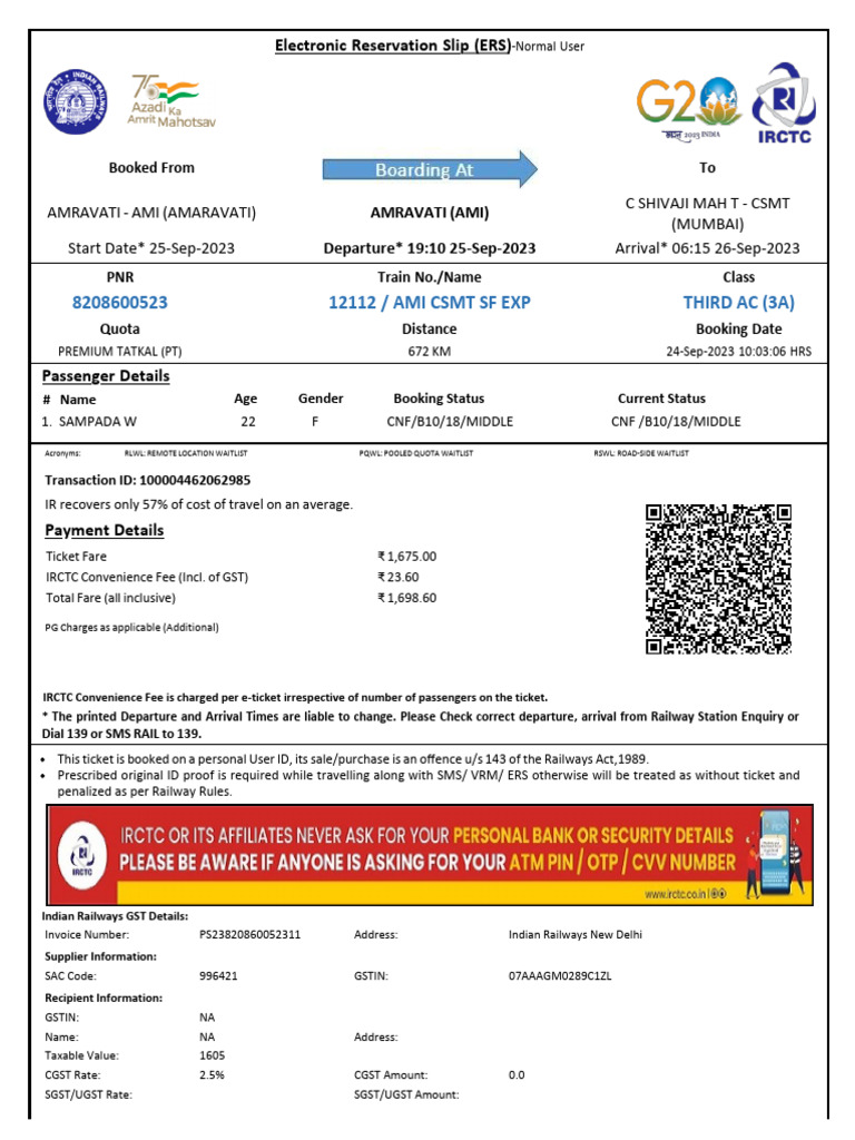 24.9.23 Sampada w Ami 2 Csmt | PDF