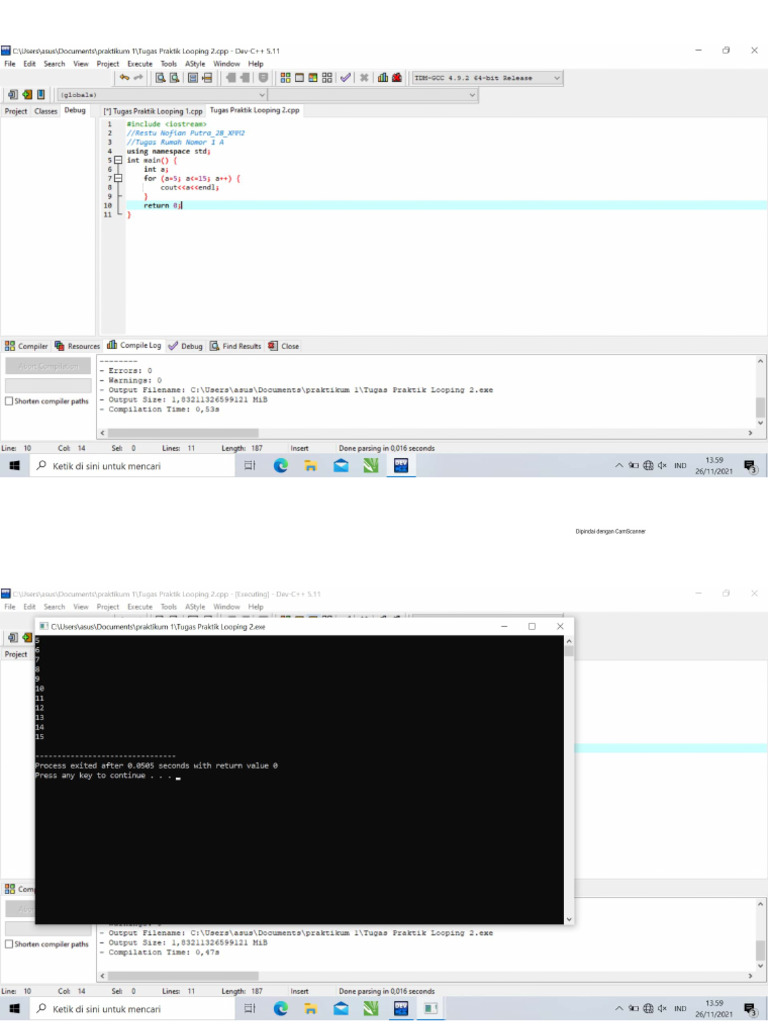 Restu Nofian Putra - 28 - XMM2 - Tugas Looping 2 | PDF