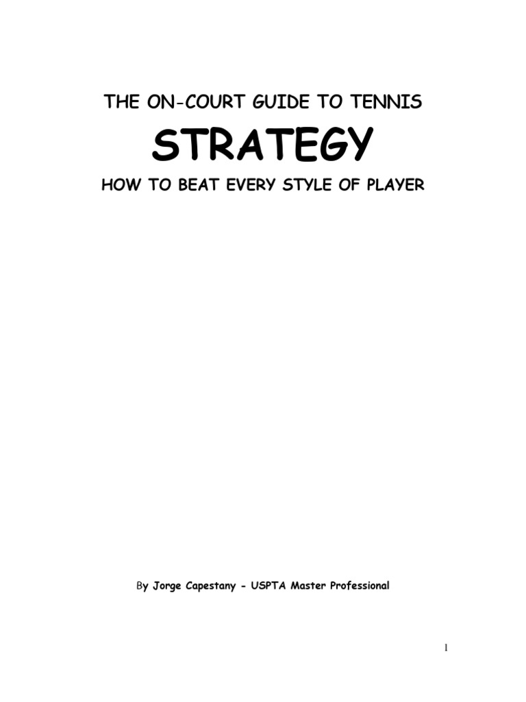 Tennis Strategy Booklet | PDF