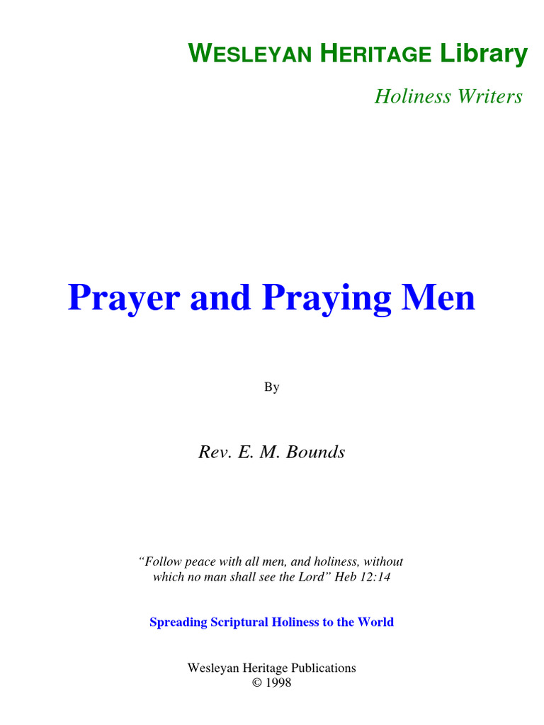 Prayer and Praying Men - Rev. E. M. BOUNDS | PDF