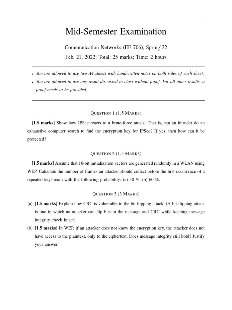 Midsem Qpaper | PDF | Teaching Methods & Materials | Computers
