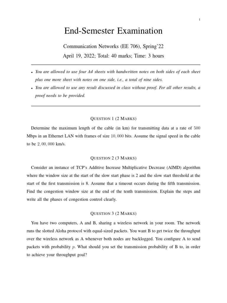 Endsem Exam | PDF | Teaching Methods & Materials