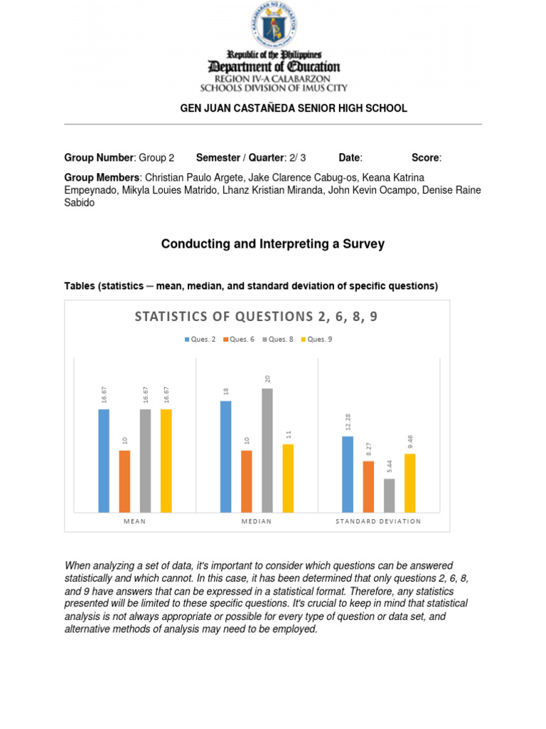Group 2 Peta Survey | Download Free PDF | Data | Statistics