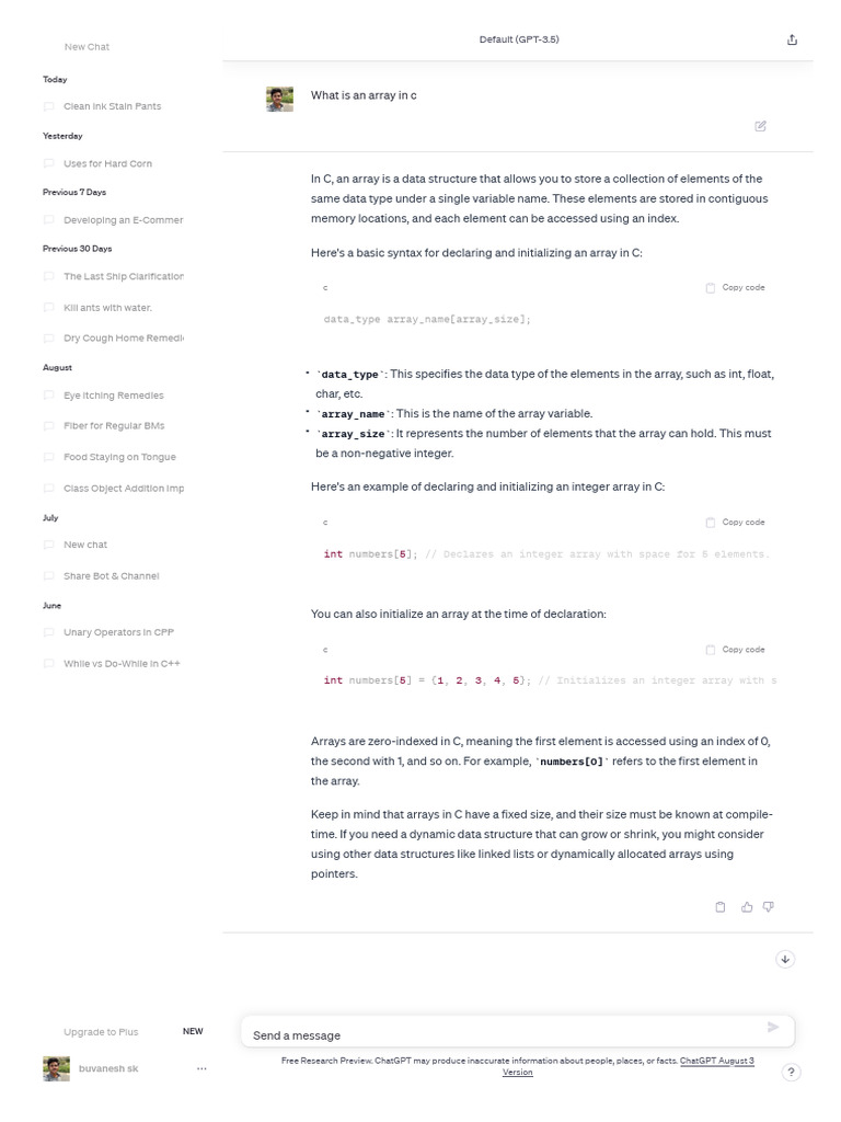 C Array Basics | PDF