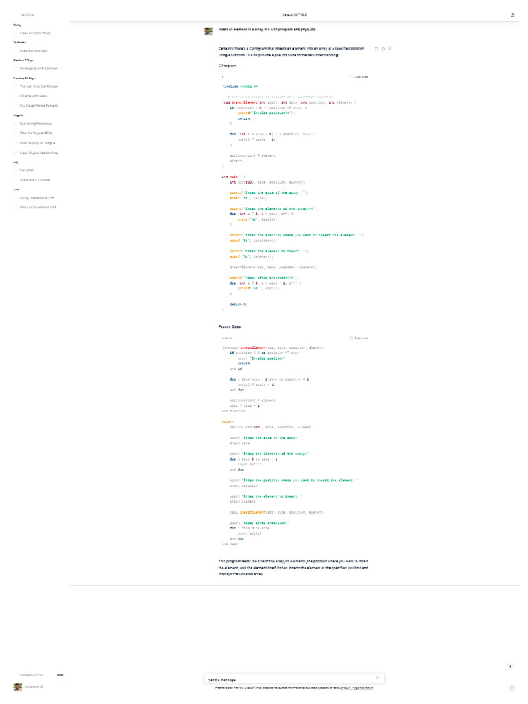 4.3 Inserting Element in Array | PDF