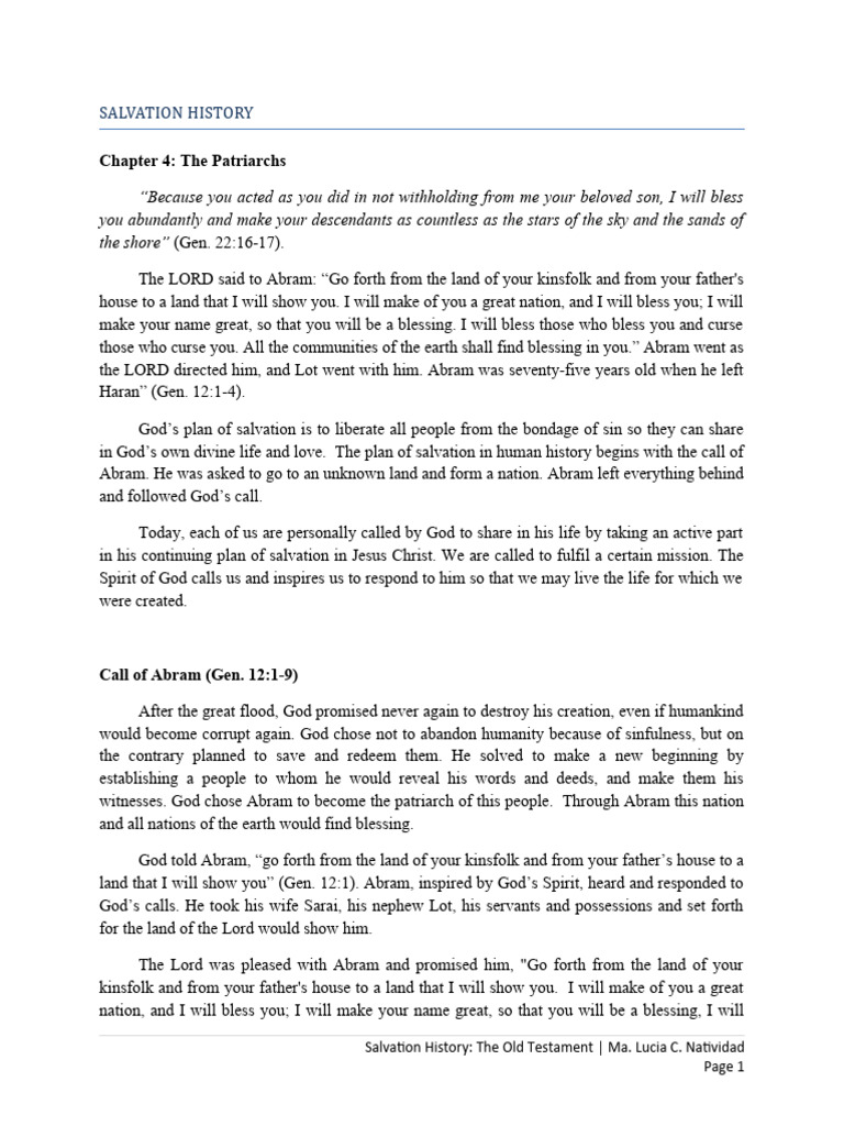 The Call of Abram and God's Covenant | PDF | Law | History