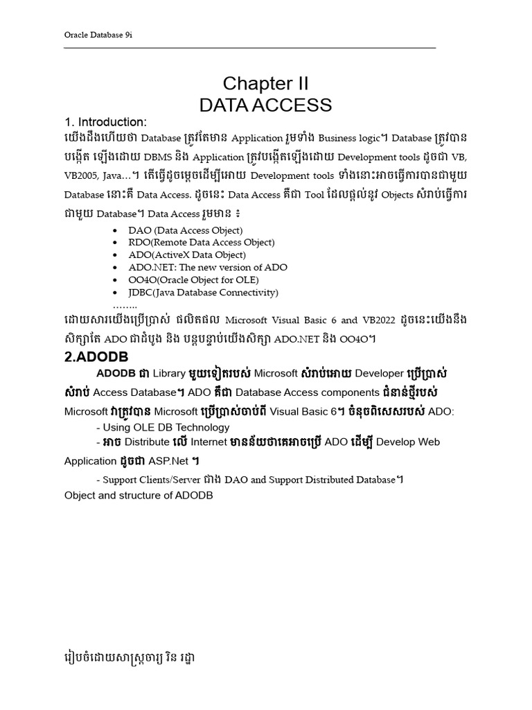 Chapter 02 - DATA ACCESS | PDF