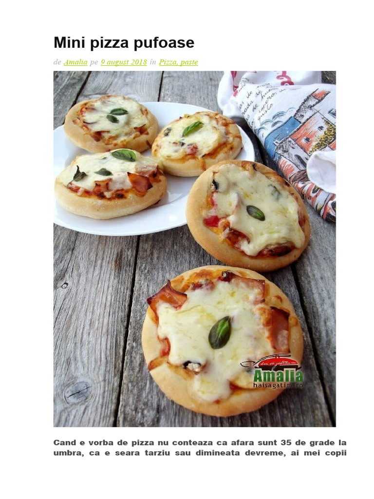 Meniu Pentru Copii | PDF