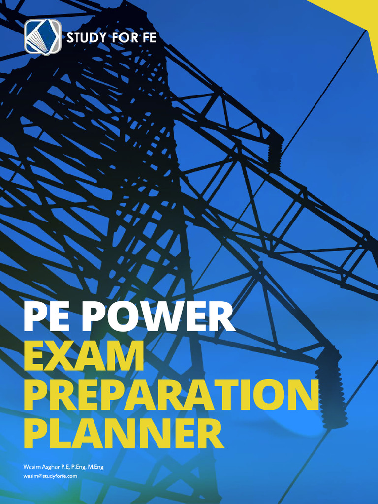 PE Power Exam Preparation Planner Nov2022 | PDF | Business | Technology ...
