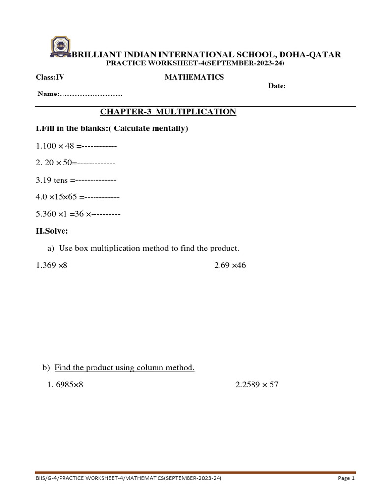 G4 Math WS-4 | PDF G4 Math WS-4 | PDF