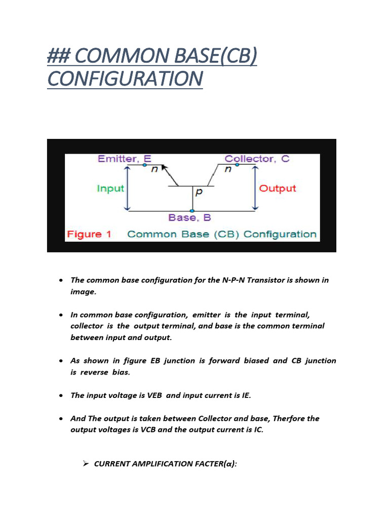 Common Base configuration | PDF