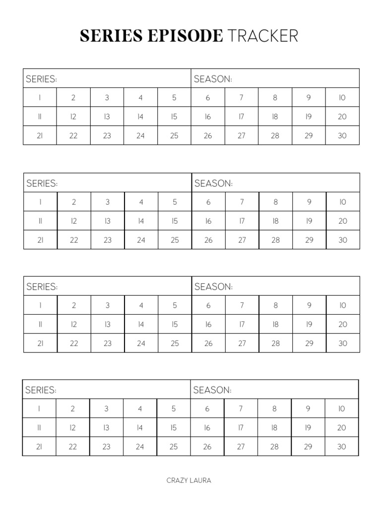 Series Episode Tracker | PDF