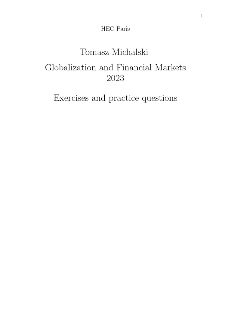 Globalization Exercises Practise | PDF | Business