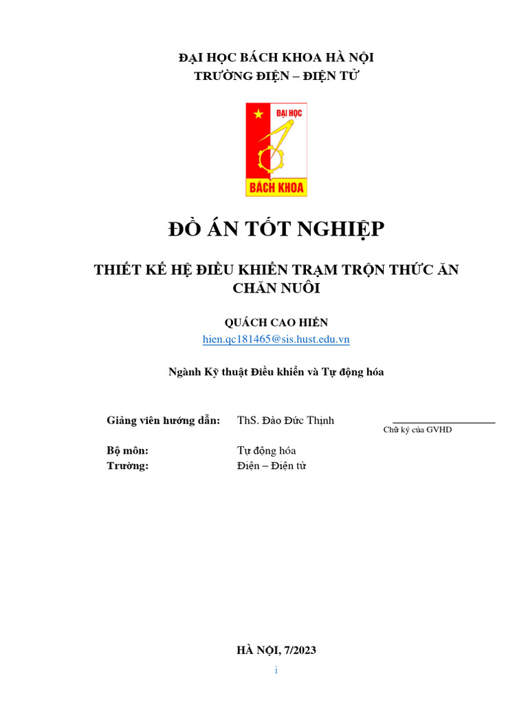 BaoCao DATN Final | PDF