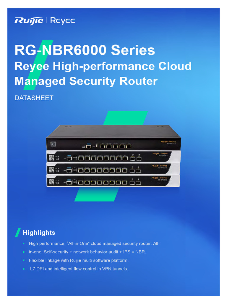 RG-NBR6000 Series Datasheet | PDF