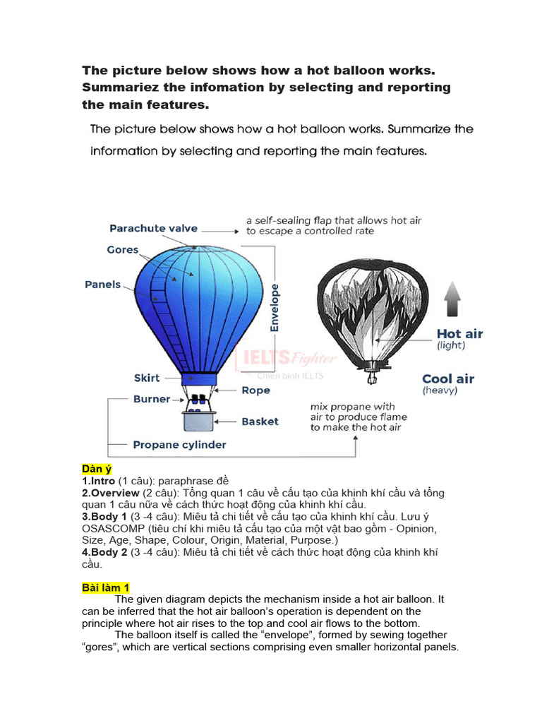 Balloon Writing Ielts Task 1 | PDF