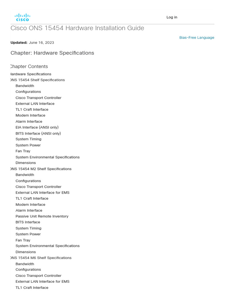 Cisco Ons 15454 m6 | PDF
