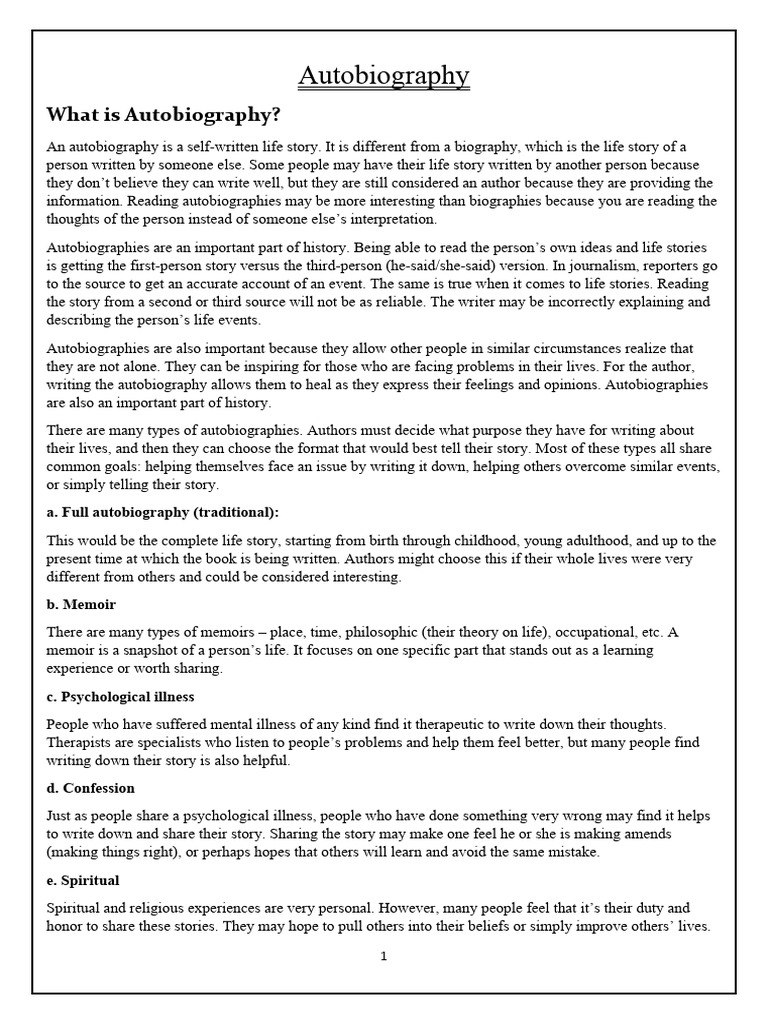 Auto Biography | PDF