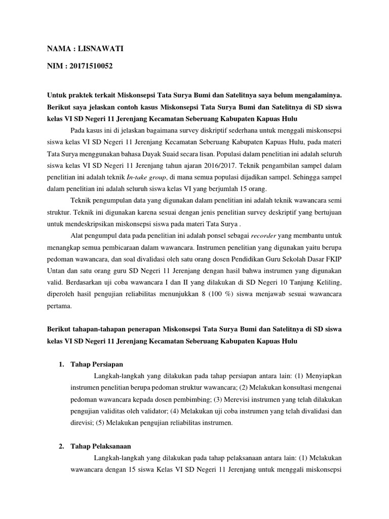 Tugas Miskonsepsi Lisna | PDF