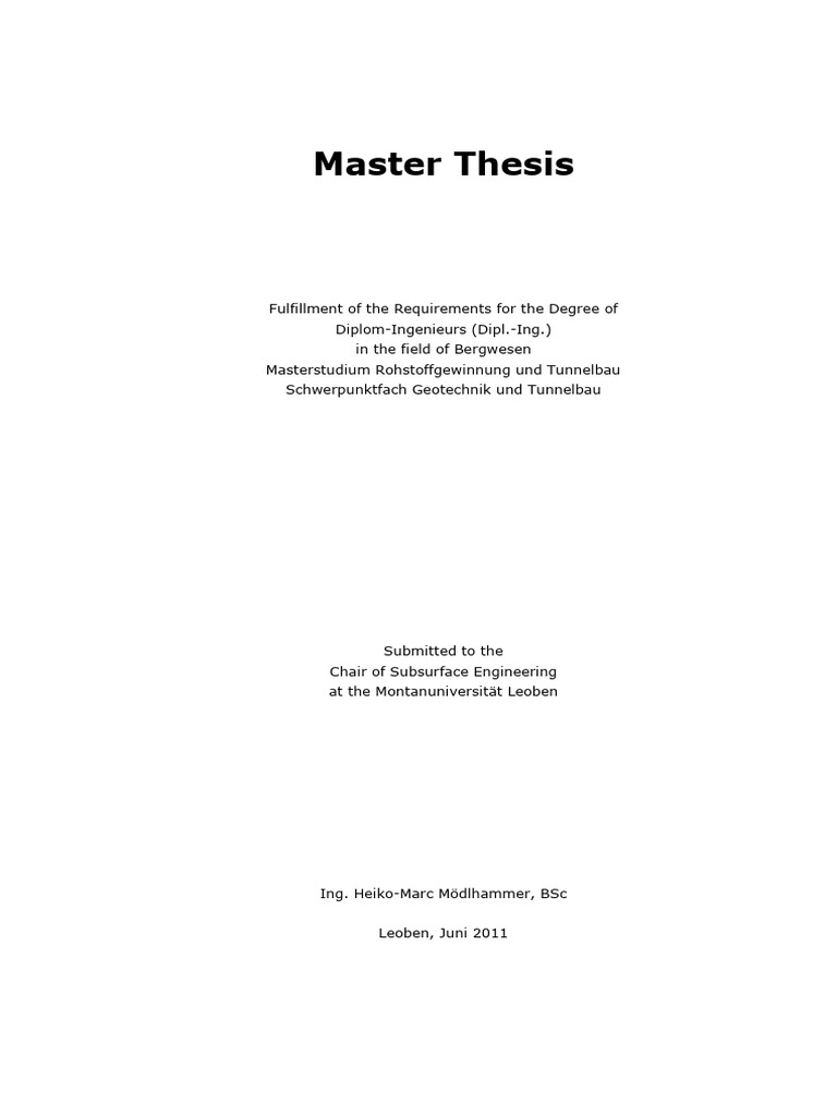 Master Thesis | PDF