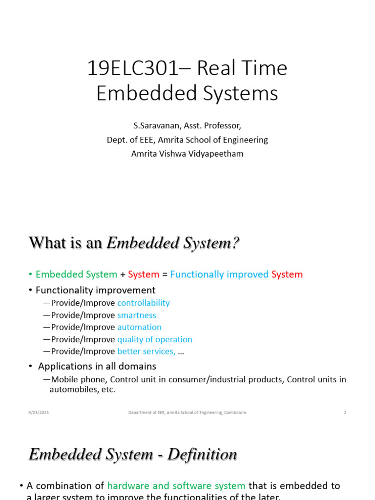 2.introduction To Embedded Systems | PDF 2.introduction To Embedded Systems | PDF