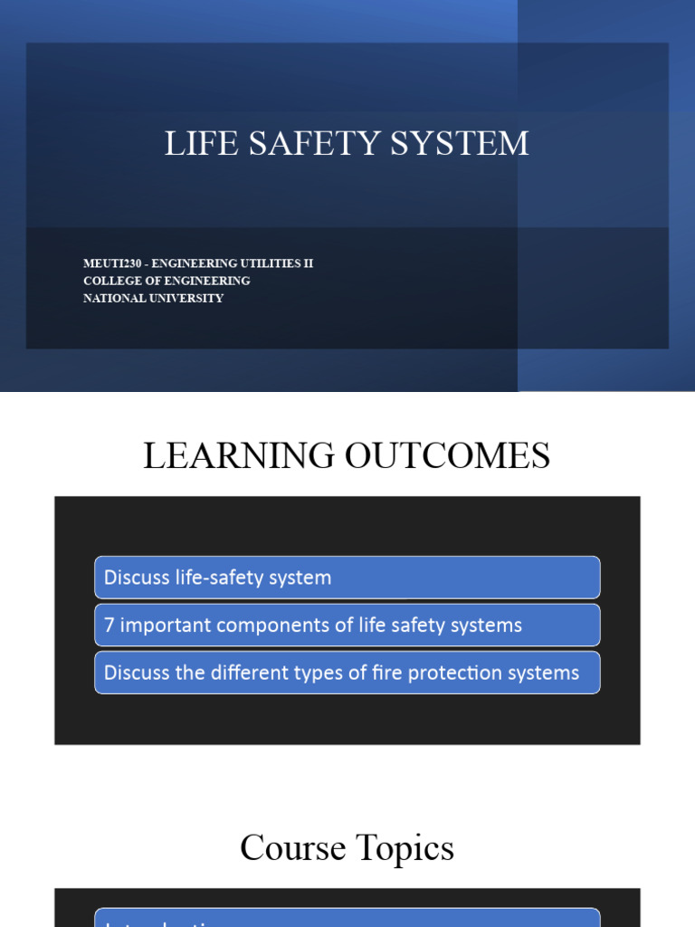 Life Safety System & Fire Protection | PDF