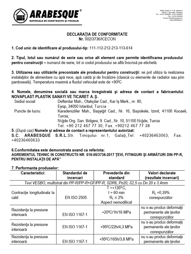 Tevi VESBO, Multistrat Din PP-R/PP-R+GF/PP-R, SDR6, Pn20, S2,5 Cu DN 20 ...