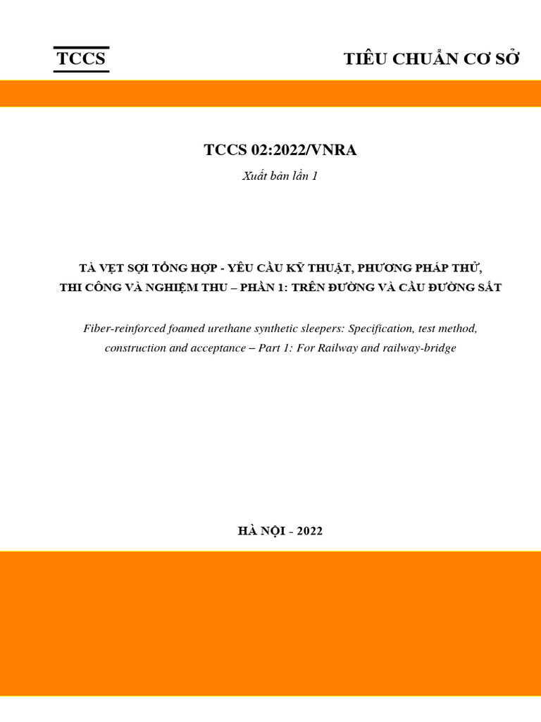 TCCS 02 2022 VNRA tà vẹt sợi tổng hợp | PDF