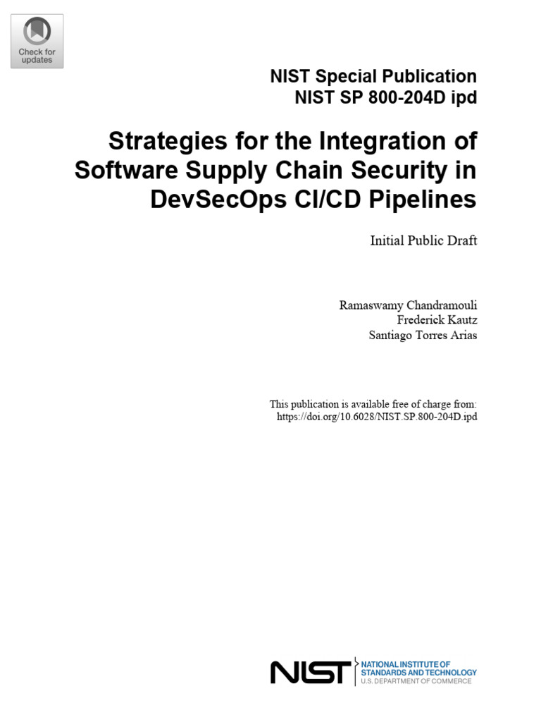 NIST Standard for CI_CD Pipelines | PDF