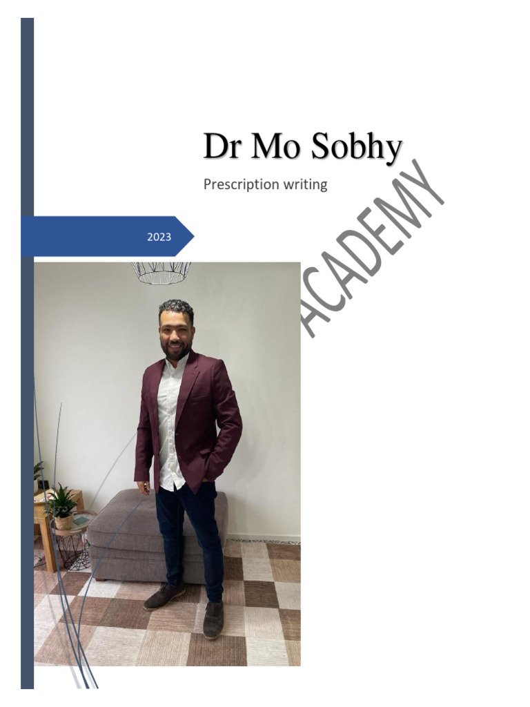 Dr. Mo Sobhy's Prescription Guidelines | PDF