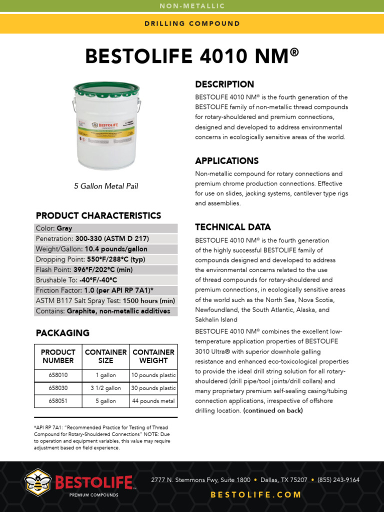 BESTOLIFE 4010 NM Specification Sheet | PDF
