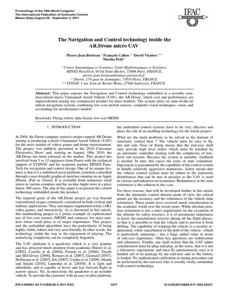 Drone | PDF | Inertial Navigation System | Unmanned Aerial Vehicle