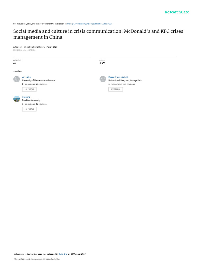 Crisis Communication Proof | PDF