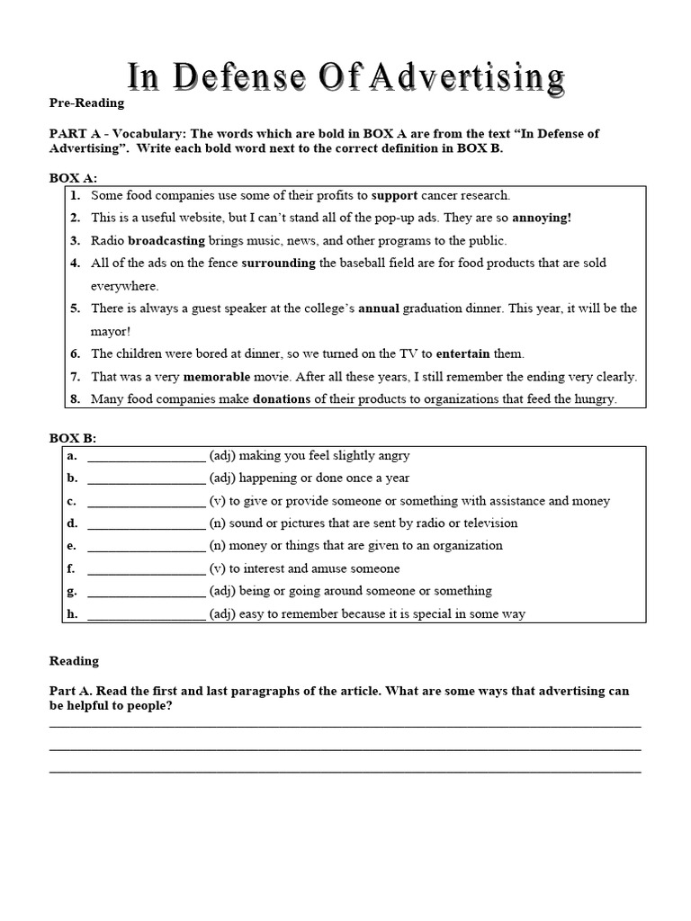 1. In Defense of Advertising | PDF