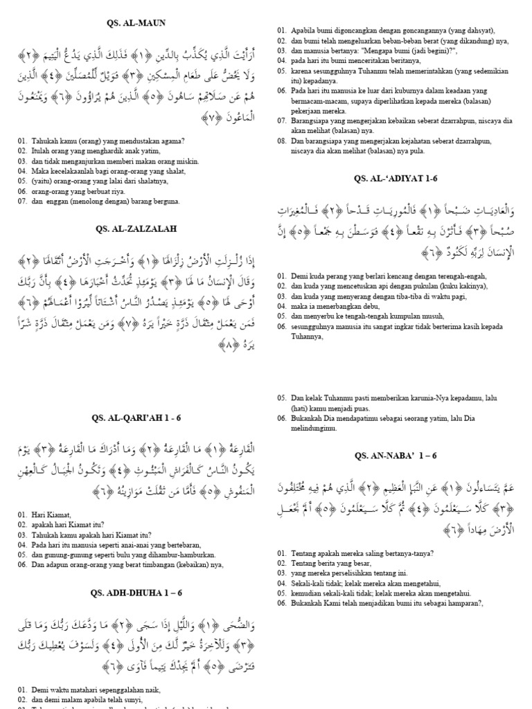 Ayat Ayat Hafalan CC | PDF