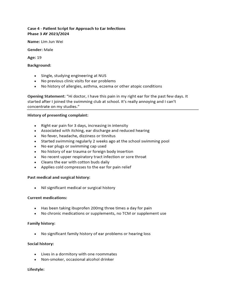 patient_script_-_case_4_approach_to_ear_infections_2023 | PDF