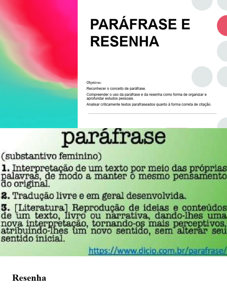 Paráfrase | PDF
