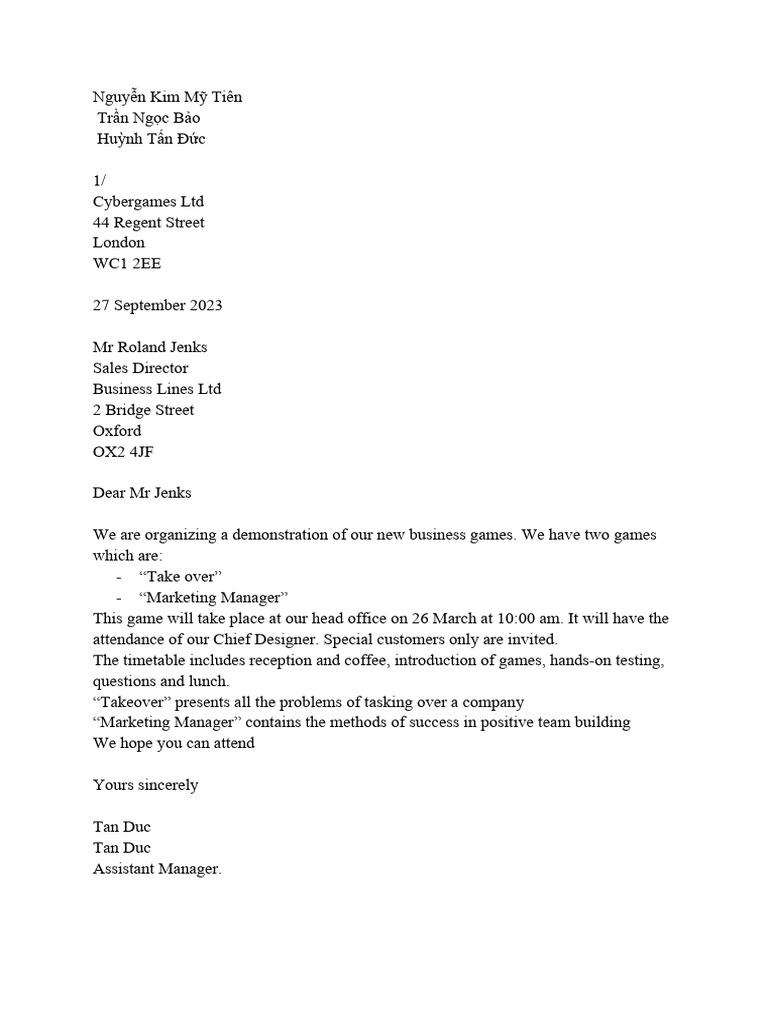 10 letter (group) | PDF