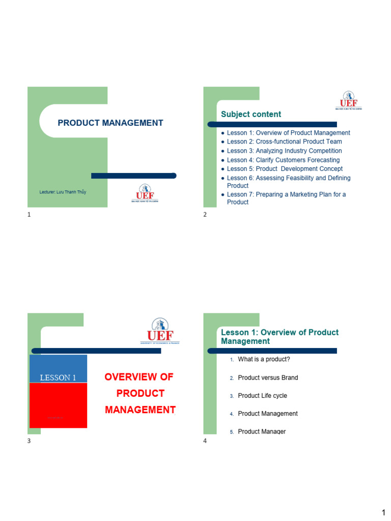 Lesson 1 - Product MGT Overview | PDF