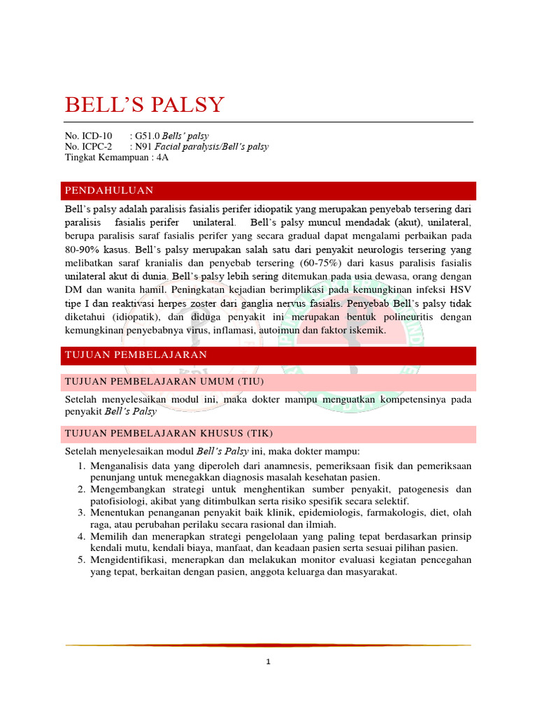 Bell's Palsy | PDF