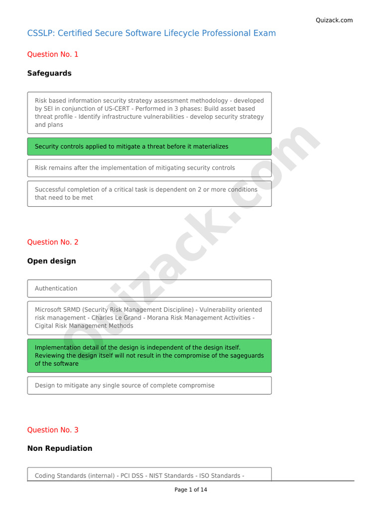 Pdf Download Csslp Certified Secure Software Lifecycle Professional Pdf