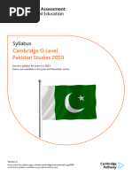 Cambridge o Level Syllabus June 2025 | PDF