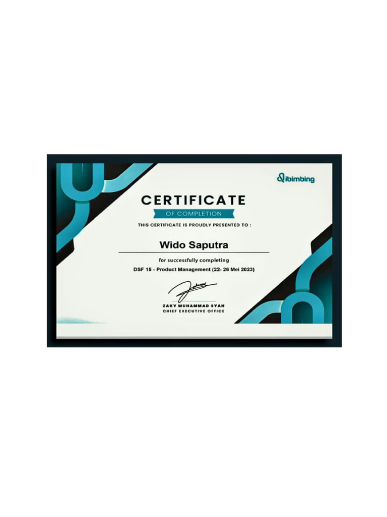 Sertifikat Dibimbing.id | PDF